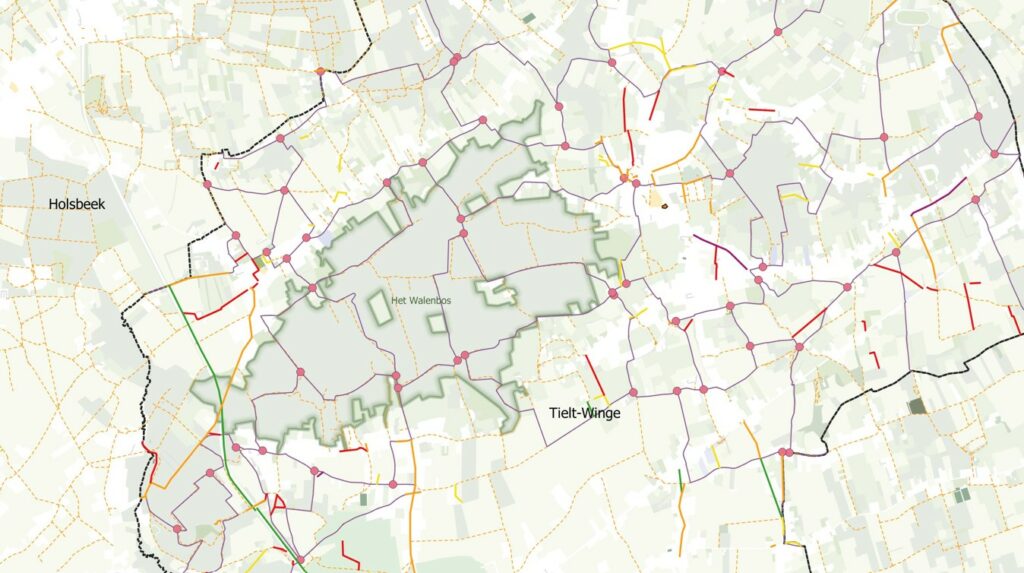Trage wegenplan Tielt-Winge – VECTRIS
